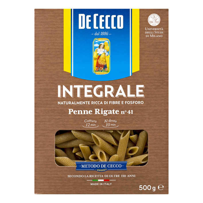 Penne Rigate Integrali De Cecco 500G – Grupo Panal