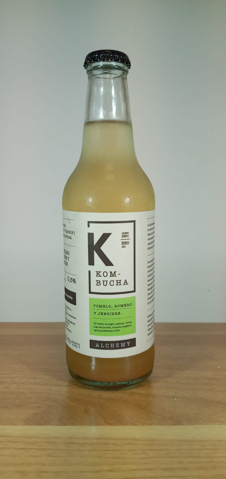 Kombucha · Pomelo Y Romero - Botella 330 Ml - Grupo Panal